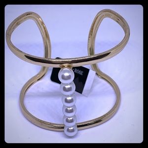INC International Concepts | Jewelry | Inc Pearl And Gold Cuff Bracelet ...